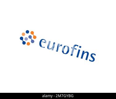 Eurofins Scientific, rotated logo, white background Stock Photo - Alamy