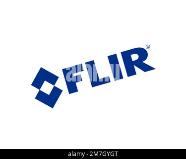 FLIR Systems, rotated logo, white background B Stock Photo - Alamy