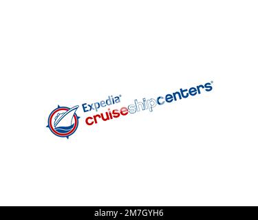 Expedia CruiseShipCenters, rotated logo, white background B Stock Photo ...