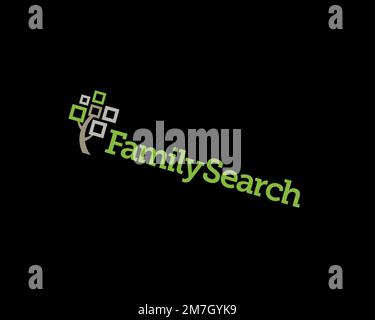 FamilySearch, Logo, Black background Stock Photo - Alamy