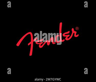 Fender Musical Instruments Corporation, Rotated Logo, White Background ...