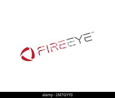 FireEye, rotated logo, white background B Stock Photo - Alamy