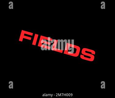 Fields department store, rotated logo, black background Stock Photo - Alamy