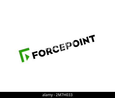 Forcepoint, rotated logo, white background B Stock Photo - Alamy