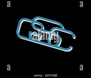 GSC Game World, rotated logo, black background Stock Photo - Alamy