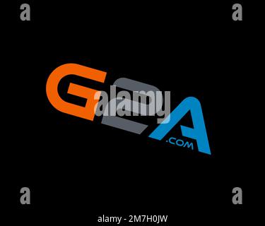 G2A, rotated logo, black background Stock Photo - Alamy