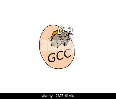 GNU Compiler Collection, Logo, White background Stock Photo - Alamy