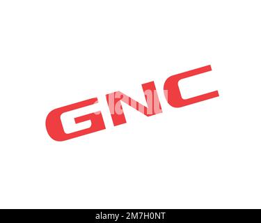GNC store, rotated logo, white background B Stock Photo - Alamy