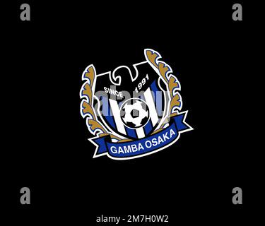Gamba Osaka, Logo, Black background Stock Photo - Alamy