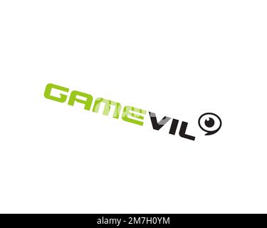 Gamevil, rotated logo, white background Stock Photo - Alamy