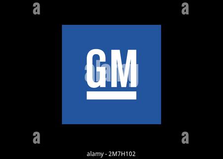 General Motors, black background, logo, brand name Stock Photo - Alamy