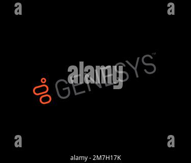 Genesys company, Logo, Black background Stock Photo - Alamy