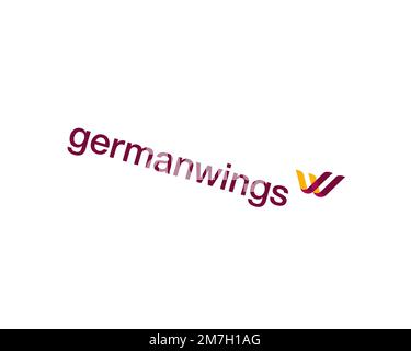 Germanwings, rotated logo, white background Stock Photo - Alamy