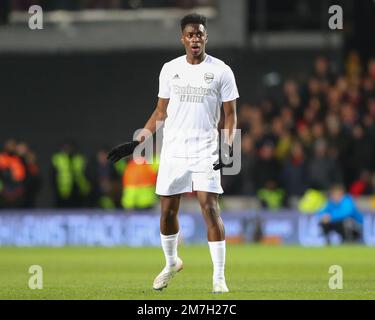 Albert Sambi Lokonga of Arsenal during the FA Cup Third Round match ...
