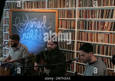 Frightened Rabbit film a session in Brooklyn Stock Photo - Alamy