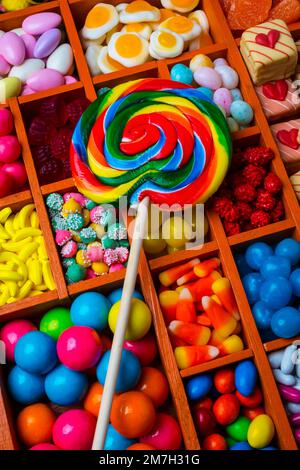 Moody Sucker And Candy Stock Photo - Alamy