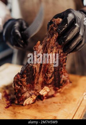 Excellent cuts of Argentine meat on a professional grill Stock Photo ...