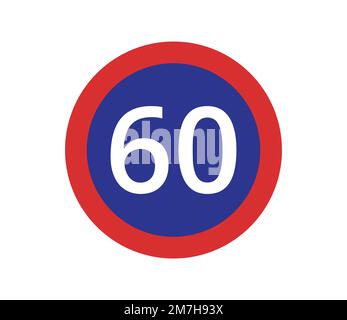 Icon end of the minimum speed limit. Vector clipart Stock Vector Image ...