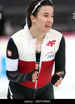 Magdalena Czyszczon (POL) in action on 1500m women Allround during ISU ...
