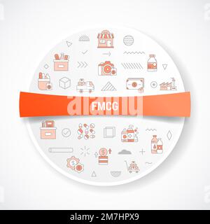 fmcg fast moving consumer goods concept with icon set template banner ...