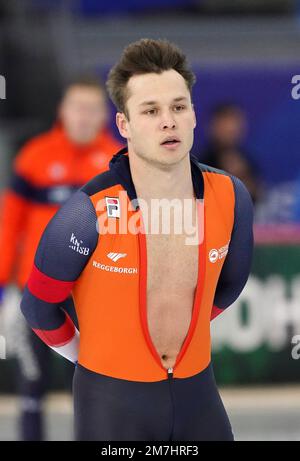HAMAR, NORWAY - JANUARY 8: Marcel Bosker of The Netherlands competing ...