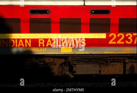 One of the express train locomotives operated by Indian Railways ...