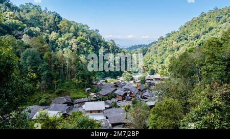 Mae Kampong Pang Klang village in Chiang Mai Thailand, old village in ...