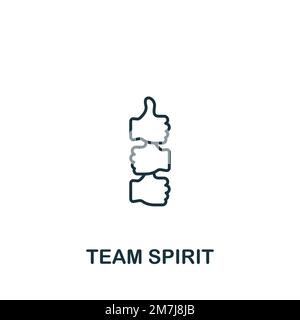 Team spirit icon. Monochrome simple sign from collaboration collection ...