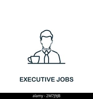Executive Jobs icon. Monochrome simple Recruitment icon for templates ...
