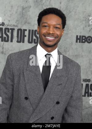 (L-R) THE LAST OF US Cast - Lamar Johnson, Jeffrey Pierce, Storm Reid, Nico Parker, Pedro Pascal ...