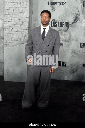 (L-R) THE LAST OF US Cast - Lamar Johnson, Jeffrey Pierce, Storm Reid, Nico Parker, Pedro Pascal ...