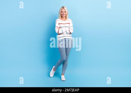 Photo of funny adorable lady dressed pink shirt smiling showing okey ...