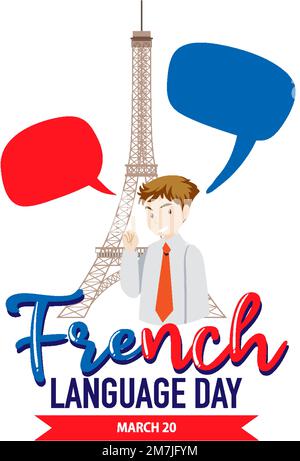 March French Language day illustration Stock Vector Image & Art - Alamy