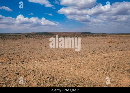 Scenic view of the panaramic desert landscapes in Loiyangalani in ...