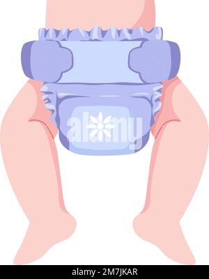 Changing diaper isolated cartoon vector illustrations. Cheerful mom ...