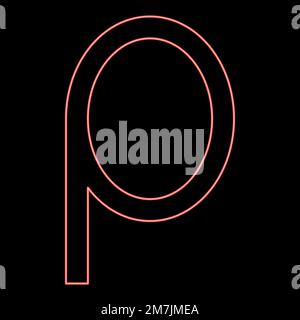 Rho greek symbol small letter lowercase font icon black color vector ...