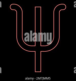 Psi greek symbol small letter lowercase font icon black color vector ...