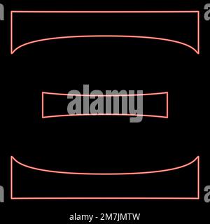 Neon ksi greek symbol capital letter uppercase font red color vector ...