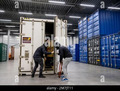 ROTTERDAM - A special team during a demonstration of Customs' working ...