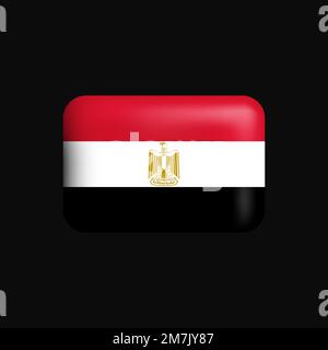 Egypt flag - 3D isometric square flag with rounded corners Stock Vector ...