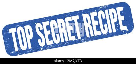 TOP SECRET RECIPE, text written on red grungy postal stamp Stock Photo ...
