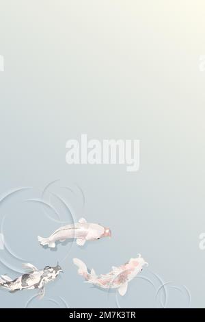 Vintage koi fish decorated background Stock Vector Image & Art - Alamy