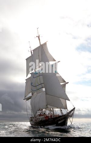 British Sea Cadet brig Royalist, Weymouth bay Stock Photo - Alamy