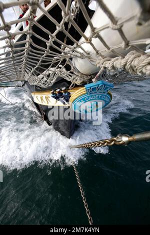 bow of British Sea Cadet brig Royalist, Weymouth bay Stock Photo - Alamy