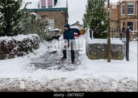 Residents of Scottish city Dunblane face an amber turned Met weather ...