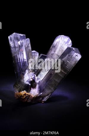 Rocks and Minerals, Gypsum crystal, laboratory sample Stock Photo - Alamy