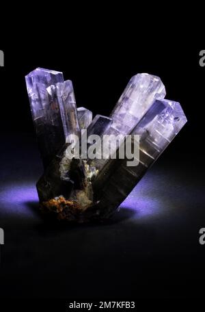 Rocks and Minerals, Gypsum crystal, laboratory sample Stock Photo - Alamy