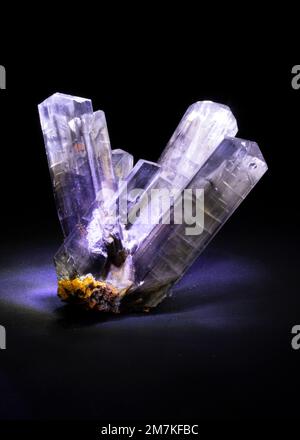 Rocks and Minerals, Gypsum crystal, laboratory sample Stock Photo - Alamy