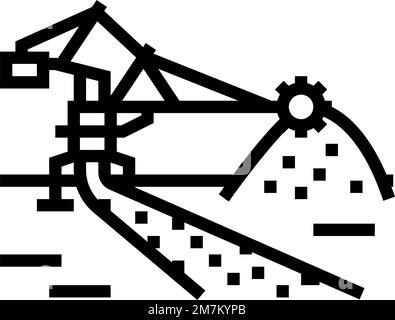 stacker reclaimer steel production line icon vector illustration Stock ...