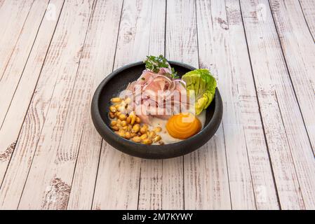 Ceviche is prepared with onion, sweet chili and cilantro castilla ...